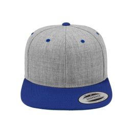 Flexfit Herren Flex Cap "Flexfit Unisex Classic Snapback 2-Tone"heather, royal, unifarben, 80% Polyacryl, 20% Wolle, Caps