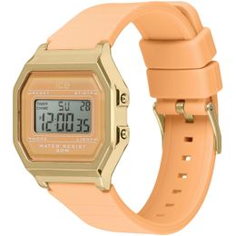 Ice Watch ICE-WATCH Damen Chronograph "ICE digit retro - Small", orange, Armbanduhren, Armbanduhr, Quarzuhr, Damenuhr, Silikonarmband, Datum