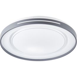 Brilliant LED Deckenleuchte "Barty", 1, Ø 48,5cm H: 6,5cm, 1 Stk., weiß, Wohnzimmer, Leuchten, Ø49cm, dimmbar, CCT, 2900 Lumen, Metall/Kunststoff,
