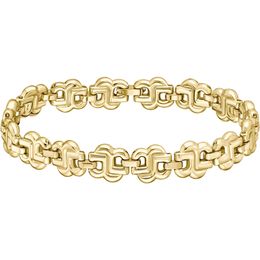 BOSS Damen Armband "DOUBLE B STRAND", 17cm, Edelstahl, gold, Edelstahl, Armbänder