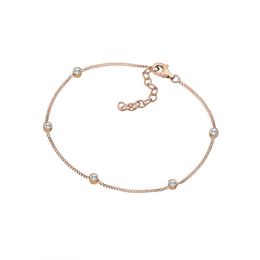 Elli Damen Armband "Basic Kristalle ROSÉGOLD", 19cm,mit Steinen, Silber 925 (Sterlingsilber)rosegold, Silber 925 (Sterlingsilber), Armbänder