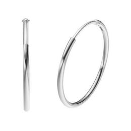 Firetti Damen Paar Creolen "Schmuck Geschenk Silber 925 1,5 mm breit", 25, Silber 925 (Sterlingsilber), silber, Silber 925 (Sterlingsilber),