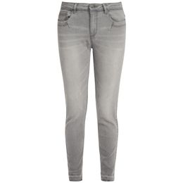 oxmo Damen Bequeme Jeans "Jeans Hose OXIrabella", grau, Gr. 26, Obermaterial: 98% Baumwolle CO. 2% Elasthan EL., Jeans
