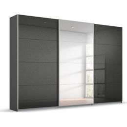 Schwebetürenschrank Rauch, B:271cm H:210cm T:62cm, grau, Holzwerkstoff, Schränke, "Kleiderschrank Schrank Garderobe KOLUNA Hochglanz-Front und