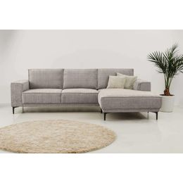 Ecksofa OTTO HOME, B:280cm H:85cm T:152cm, grau, 100% Polyester, Wohnzimmer, Sofas, "Polsterecke Oland, Struktur, Flachgewebe, Luxus-Microfaser,