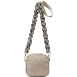 Vivance Damen Umh&auml;ngetasche "Crossbody-Bag", beige, Lederimitat, clean, unifarben, Taschen, Handtasche,Schultertasche,Minibag,austauschbarer