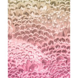 Komar Vliestapete "Digitaldruck Vlies - Pale Feathers - Gr&ouml;&szlig;e 200 x 250 cm", B/L: 200mm x 250mm, Rollen:, rosa, Tapeten, Wohnzimmer, Schlafzimmer
