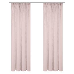 Gardine HEINE HOME, B:140cm H:245cm, rosa, Polyester, Gardinen