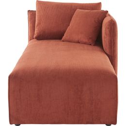 Ottomane OTTO HOME, B:90cm H:86cm T:172cm, orange, 92% Polyester, 8% Polyamid, Sofas, "Nöre", Modul - zum Zusammenstellen; in vielen Bezugsqualitäten