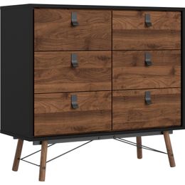 Kommode Andas, B:101,8cm H:94,8cm T:40,1cm, braun, Spanplatte, Schlafzimmer, Sideboards, "Ry Aufbewahrung, Schubladenschrank, Stauraum", Sideboard