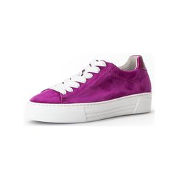 Gabor COMFORT Damen Sneaker "Gabor Comfort Sneaker Veloursleder", Gr. 37,5violett, pink, Veloursleder, Schuhe