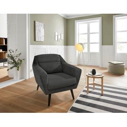 Sessel OTTO HOME, B:87cm H:86cm T:90cm, grau, Samtoptik (100% Polyester);Struktur (100% Polyester);Struktur fein (100% Polyester);Luxus-Microfaser