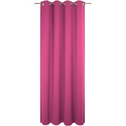 Vorhang WIRTH, B:142cm H:295cm, pink, Polyester, Wohnzimmer, Gardinen, "Dim out", nach Ma&szlig;