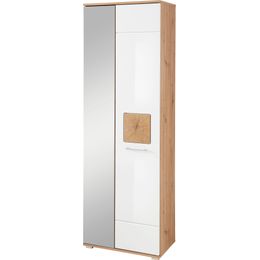 Garderobenschrank Innostyle, B:65cm H:195cm T:38cm, weiß, Holzwerkstoff, MDF, Flur, Schränke, "Fun Garderobenschrank, 65x195x38cm (B/H/T)", 2 türig,