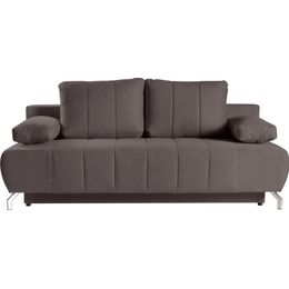 Schlafsofa WERK2, B:210cm H:95cm T:95cm, braun, 100% Polyester, Kinderzimmer, Sofas, "Troya Bettsofa mit Bettkasten und Federkern, Breite 210cm",