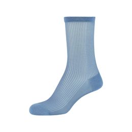 Camano Damen Socken "Socken 4er Pack", Gr. 35, blau, 47% Baumwolle, 45% Polyamid, 7% Polyester, 1% Elasthan, gestreift, Socken