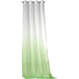 Weckbrodt-Gardinen Vorhang WECKBRODT, B:140cm H:245cm, gr&uuml;n, Voile, Polyester, Wohnzimmer, Gardinen, "Maischa", Voile, transparent mit Farbverlauf, Gardine, Store
