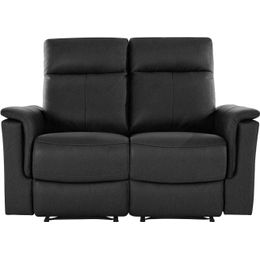 2-Sitzer Home Affaire, B:144cm H:99cm T:92cm, schwarz, Echtleder 100% Echtleder;Kunstleder 100% Polyurethan, Sofas, "Southbrook", mit manueller und