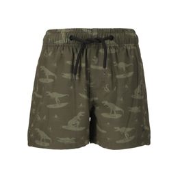 ZIGZAG Kinder Badeshorts "Joseph", grün, Gr. 140, bedruckt, 92% Polyester, 8% Elasthan, Badehosen, mit stylischem Print