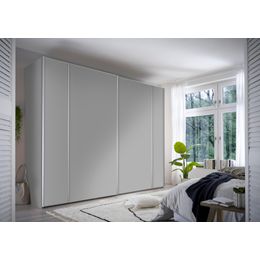 Schwebet&uuml;renschrank STAUD, B:249cm H:222cm T:68cmhellgrau, Holzwerkstoff, Schr&auml;nke, "Sonett 100, Made in Germany", mit vier verschiedenen