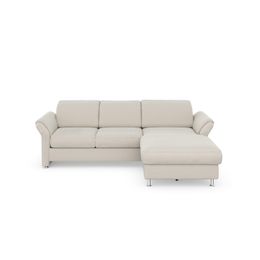 Sit & More Ecksofa SIT & MORE, B:250cm H:78cm T:185cm, beige, Webstoff (100% Polyester);Struktur weich (90% Polyester, 10% Polyamid);Luxus-Microfaser Euphoria
