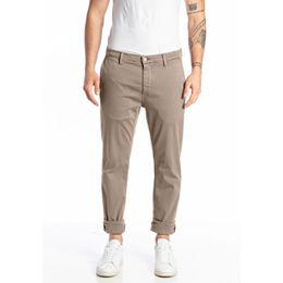 Replay Herren Chinohose "ZEUMAR Hyperflex", beige, Gr. 30, Denim/Jeans, Obermaterial: 88% Baumwolle, 7% Polyester, 5% Elasthan, Hosen, im Slim Fit