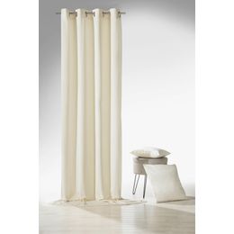 Weckbrodt-Gardinen Vorhang WECKBRODT, B:135cm H:245cm, beige, Sabl&eacute;, Polyester, Wohnzimmer, Gardinen, "Valentin", Velour, Samt-Optik, blickdicht, Unifarben, Gardine,