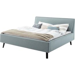 Meise M&ouml;bel Polsterbett MEISE.M&Ouml;BEL, B:156cm H:105cm L:224cm, blau, Betten, "Frieda", wahlweise mit Lattenrost und Bettkasten