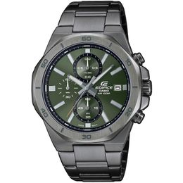 CASIO EDIFICE Herren Chronograph, schwarz, Armbanduhren, Quarzuhr, Armbanduhr,Herrenuhr,bis 10bar wasserdicht, Edelstahlarmband