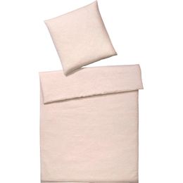 Bettw&auml;sche Elegante, rot, Halbleinen, Obermaterial: 50% Baumwolle, 50% Leinen, Bettw&auml;sche, "Breezee", angenehmes Hautgef&uuml;hl