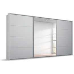 Schwebet&uuml;renschrank Rauch, B:368cm H:214cm T:68cm, grau, Holzwerkstoff, Schr&auml;nke, "Kleiderschrank Schrank Garderobe OTELI inkl. 3 Innenschubladen",