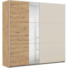 Schlafzimmer-Set Rauch, braun, Holzwerkstoff, Schlafzimmerm&ouml;bel-Sets, "Monza", mit Schwebet&uuml;renschrank Breite 218 cm, Bettanlage in 2 Breiten
