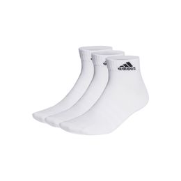 Herren Sneakersocken "Socken Thin Ankle 3er Pack", adidas originals, Gr. 46, weiß, Obermaterial: 51% Baumwolle CO. 46% Polyester PES. 2% Elasthan EL.