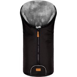fillikid Kinder Fu&szlig;sack "Pamir Alpina, schwarz, Lammfell grau, Winterfu&szlig;sack", schwarz, Lammfell, Polyester, Fu&szlig;s&auml;cke, f&uuml;r Autositze Gr. 0 und
