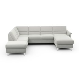 Sit & More Wohnlandschaft SIT & MORE, B:308cm H:89cm T:212cm, silber, 100% Polyester, Sofas, "Palmera U-Form, B: 308 cm", optional Bettfunktion & Bettkasten,