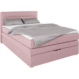Jockenh&ouml;fer Boxspringbett, B:154cm L:217cm, rosa, JOCKENH&Ouml;FER GRUPPE, Komplettbetten, "Carmen", mit Bettkasten und Topper, erh&auml;ltlich in 120 & 140cm Breite