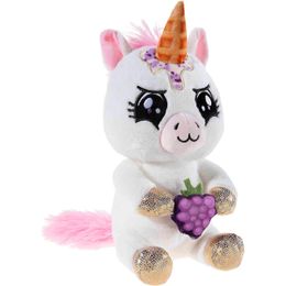 Heunec Kinder Kuscheltier "Einhorn Ice Baby mit Himbeere", weiß, B:14cm H:25cm, Plüschfiguren