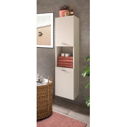 Hochschrank Welltime, B:30cm H:125cm T:29cm, wei&szlig;, FSC-zertifizierter Holzwerkstoff, Badezimmer, Schr&auml;nke, "Tampa, H&ouml;he 125cm, h&auml;ngend oder stehend