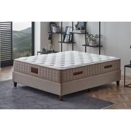 Taschenfederkernmatratze Yatas Bedding, B:90cm H:30cm L:200cm, braun, Obermaterial: 100% Polyester, Matratzen, "Majest&auml;t Premium, Top-Matratze mit