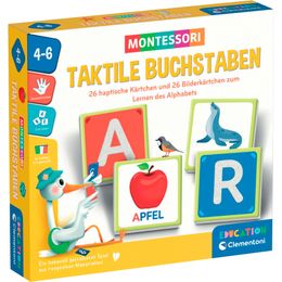 Clementoni Jungen Spiel "Education, Taktile Buchstaben (Montessori)", bunt, Spiele, Made in Europe