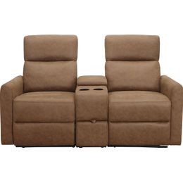2-Sitzer Home Affaire, B:167cm H:102cm T:95cm, braun, Microfaser (100% Polyester), Sofas, "Daoulas, 2er-Kinosofa, TV-Sessel, Multimedia-Sofa",