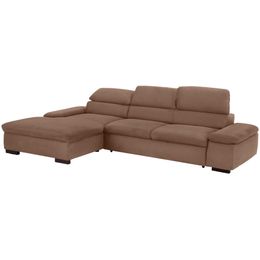Ecksofa Home Affaire, B:286cm H:73cm T:174cm, braun, 100% Polyester;Luxus-Microfaser ALTARA NUBUCK (100% Polyester);Luxus-Microfaser weich (90%