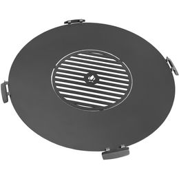 Grillplattenaufsatz COOKKING, Ø:78cm, schwarz, Stahl, Backbleche, mit Grillrost, Ø 78 cm, für Feuerschalen geeignet