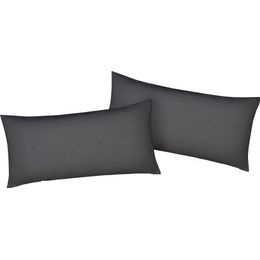 Kissenbezug bellana, B:80cm L:40cm, grau, Baumwolle, Obermaterial: 100% Baumwolle, Kissenbez&uuml;ge, "Mako-Jersey-Exclusiv", aus reiner Baumwolle
