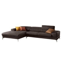 Ecksofa W.Schillig, B:343cm H:70cm T:193cm, braun, Stoff S37 (100% Polyester): Luxus-Microfaser in Lederoptik, Wohnzimmer, Sofas, "piedroo,