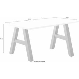 M&auml;usbacher Schreibtisch M&Auml;USBACHER, B:160cm H:75cm T:70cm, grau, B&uuml;ro, Tische, "Mio"
