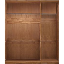Faltt&uuml;renschrank Home Affaire, B:185cm H:218cm T:65cm, beige, Schr&auml;nke, "Chamara", in unterschiedlichen Schrankbreiten erh&auml;ltlich, massives Eichenholz