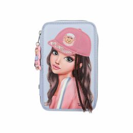 Depesche Kinder Buntstift "3-Fach Federtasche TEAM TEDDY TOPModel 20 x 13 x 7,5 cm bunt", bunt, Kunststoff, Stifte