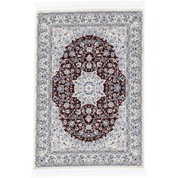 Teppich CarpetFine, B:80cm H:8mm L:150cm, rot, Polyester, Polypropylen, Wohnzimmer, Teppiche, "Nain Diane, auch als L&auml;ufer", Kurzflor mit Fransen,