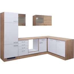 Winkelk&uuml;che Flex-Well, H:200cm T:60cm, wei&szlig;, Komplettk&uuml;chen-Sets, "Samoa, ohne E-Ger&auml;te", Gesamtbreite 280x170 cm